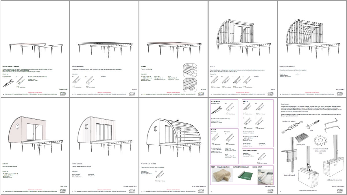 Planos de un cobertizo para patio trasero Kylie - Pin-Up Houses