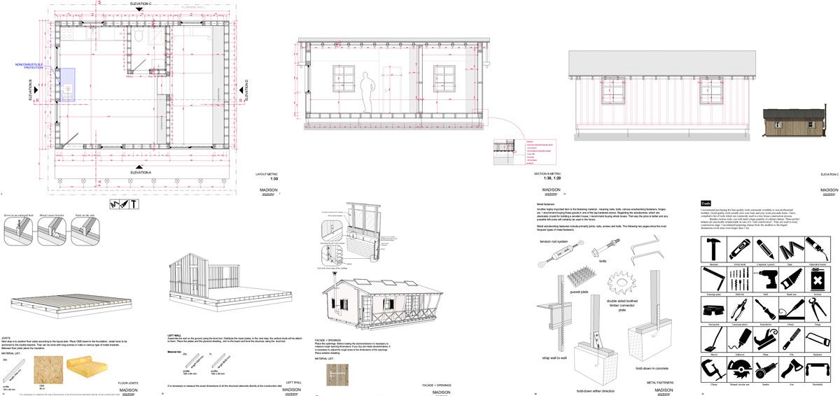 Planos de A-Frame casa Paula - Pin-Up Houses
